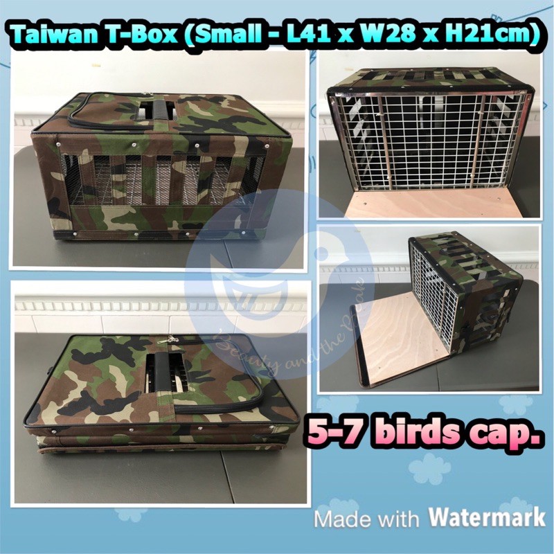 Pigeon Foldable Canvas/Stainless Training Box Tbox Cage CAMO SMALL ...