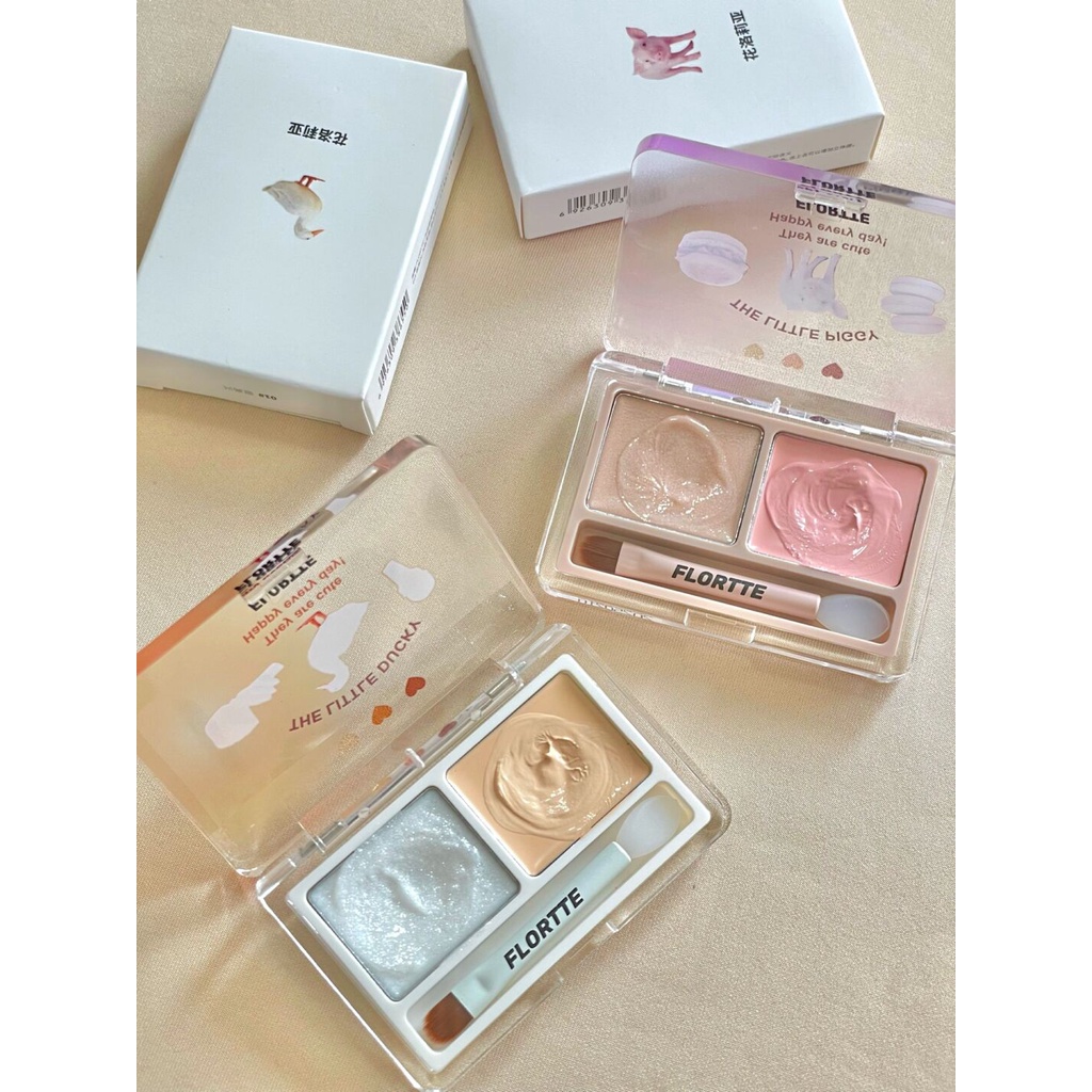 FLORTTE 2 Color Highlighter Cream Matte Highlighter Contour | Shopee ...