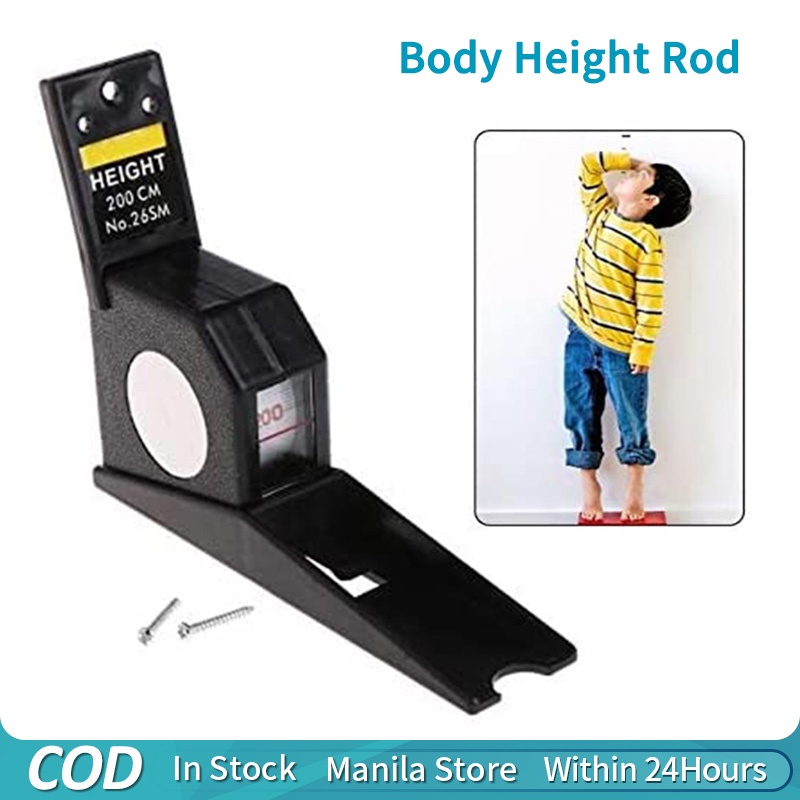 2m Stadiometer Wall Mounted Height Meter Growth Ruler Body Height Rod ...