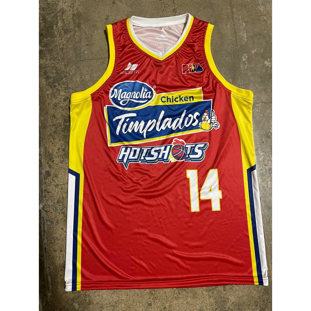 Magnolia Chicken TImplados Hotshots RED PBA JERSEY | MARK BARROCA #14 ...