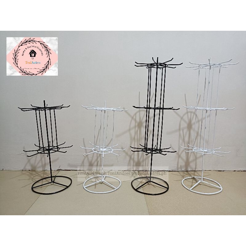 (2-3 Layer)Tabletop Rotating Jewelry Display Rack Showcase Stand Metal ...