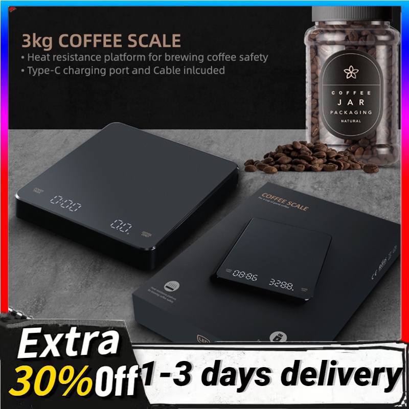 Coffee Scale LCD Display Kitchen Scales Electronic Scale With Timer New ...