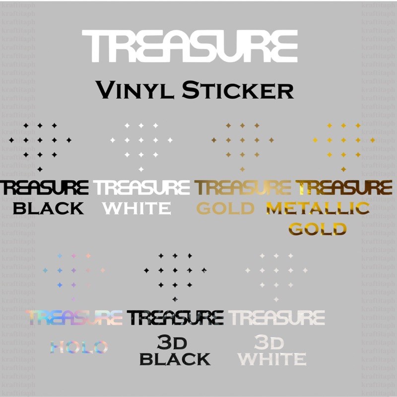 kraftitaph Treasure Logo Vinyl Stickers | Kpop Teume | Waterproof ...