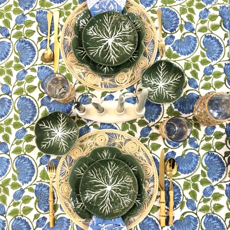 Cabbage Plate Set Luxe Dinnerware 3 pc Set Ceramic Dinner Plate, Salad ...