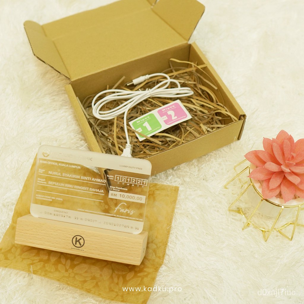 CUSTOM CHEQUE HANTARAN LAMPU UKIR NIKAH / CEK HANTARAN ( KAHWIN ...