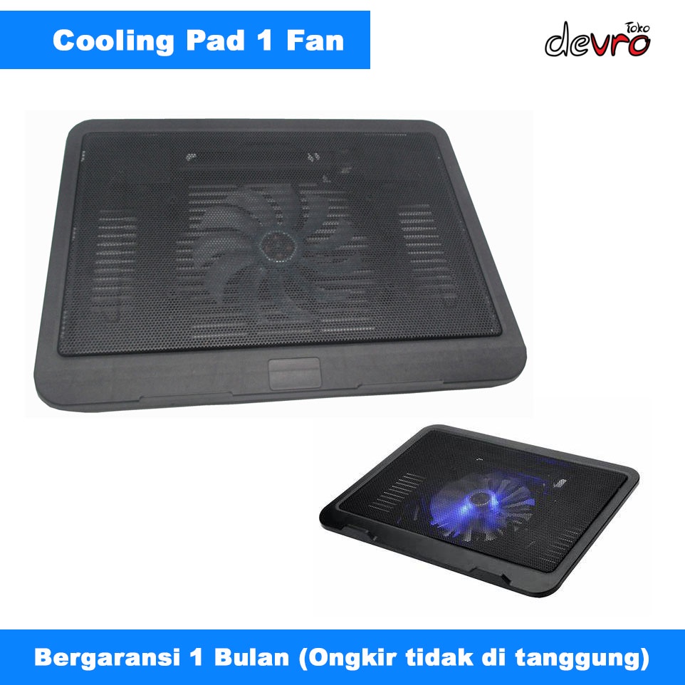 Laptop Cooling Pad 1 Fan - Notebook Cooler Pad Ultra Thin Computer ...