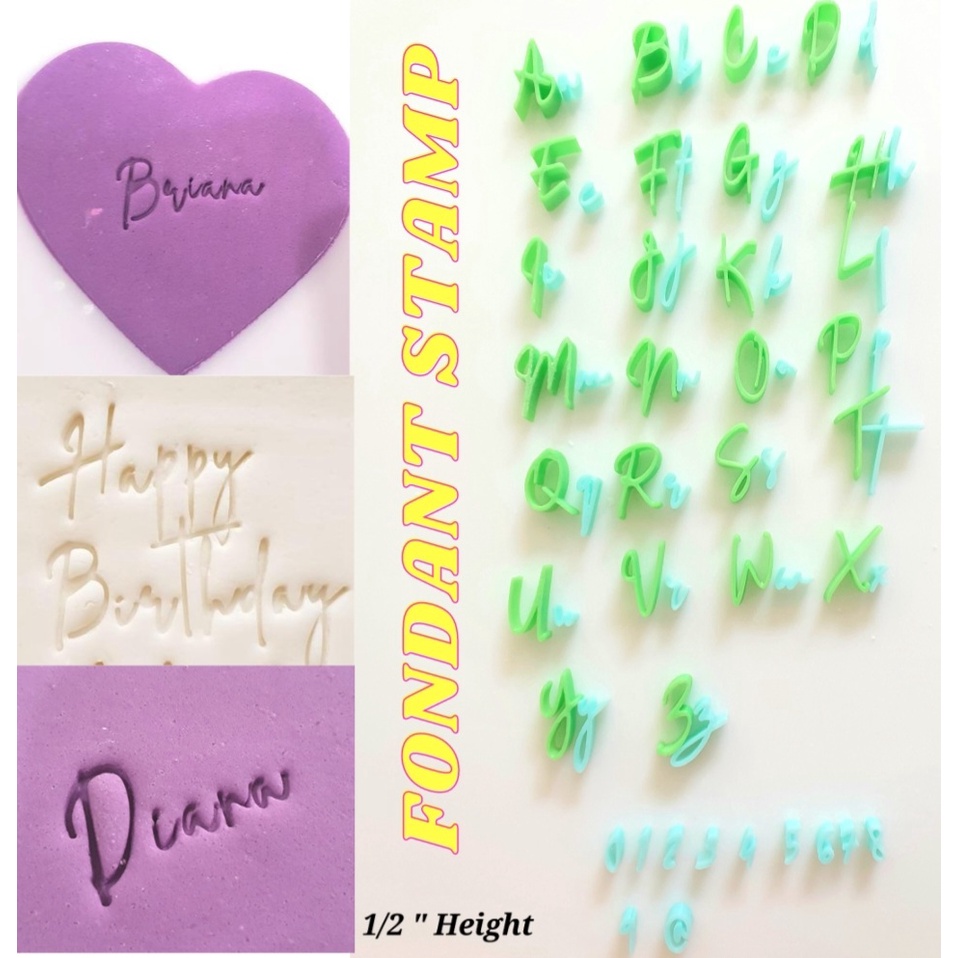 Letter Fondant Stamp 1/2 inch Cake or Cookie | Shopee Philippines