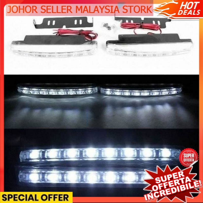 Daylight Hella Driving Drl Turn Signal Daytime Cob Day Flexible Foglamp ...