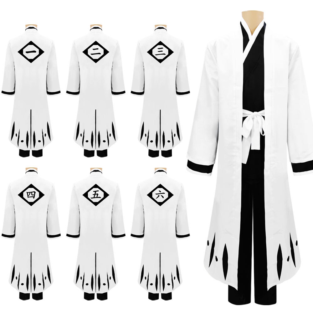 Anime Bleach Cosplay Costume Captain 1 12 Hitsugaya Toushirou Aizen Sousuke Kuchiki Byakuya Set