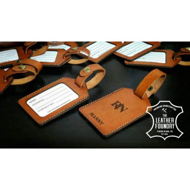 Leather bag and luggage tag | Shopee Philippines
