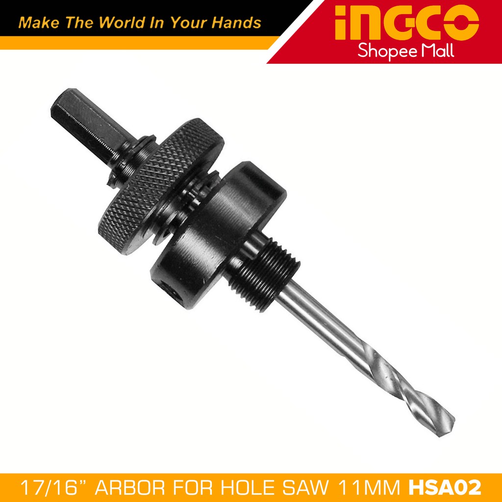 Ingco HSA02 Arbor for Hole Saw 11mm 17/16" _H | Shopee Philippines