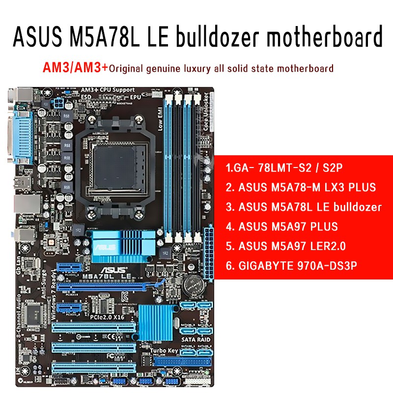 ASUS M5A78-M LX3 PLUS / M5A78L LE M5A78-M LX3 PLUS GA-970A-DS3 M5A78L-M ...