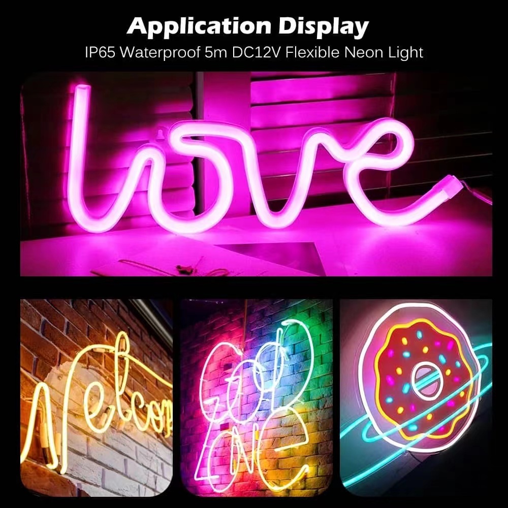 Neon Lights Wall Sign FreePlug 5M Flex LED Strip Light Outdoor ...