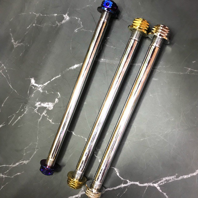 THAILAND AXLE W125 FRONT 200mm and REAR 218mm stock size or plus 2 rear ...