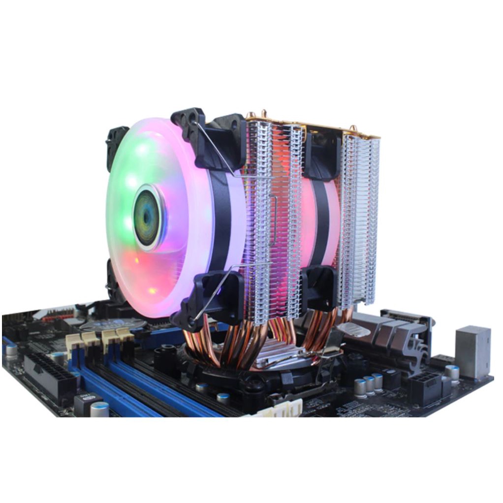 Binghong CPU cooler 6 heat pipe with 2 rgb fan | Shopee Philippines