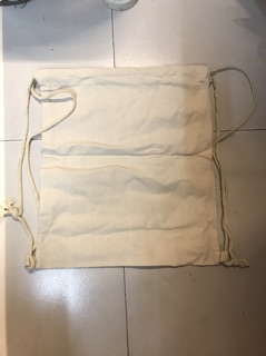 Plain canvas string bag Back pack Katsa bag Drawstring bag stringbag ...