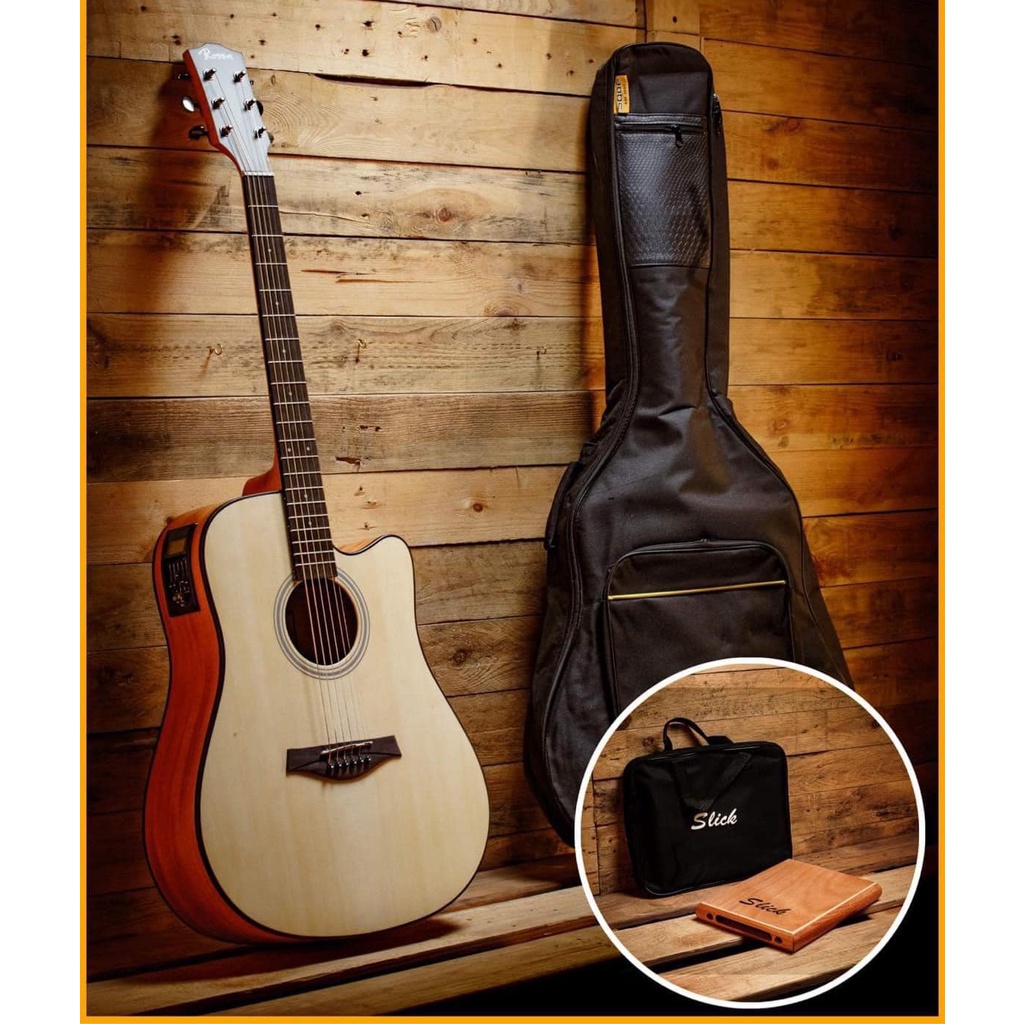 Lap Beatbox Package with Rosen 41’ Acoustic Guitar with Builtin 5way ...