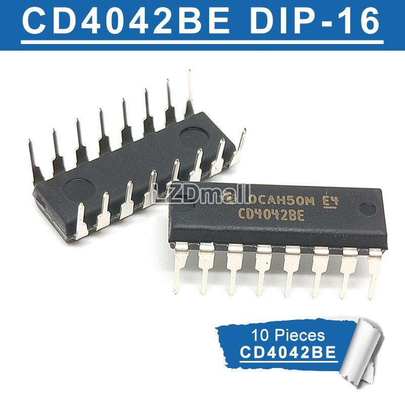 10pcs CD4042 CD4042B CD4042BE DIP-16 CMOS Quad Clocked D Latch New ...