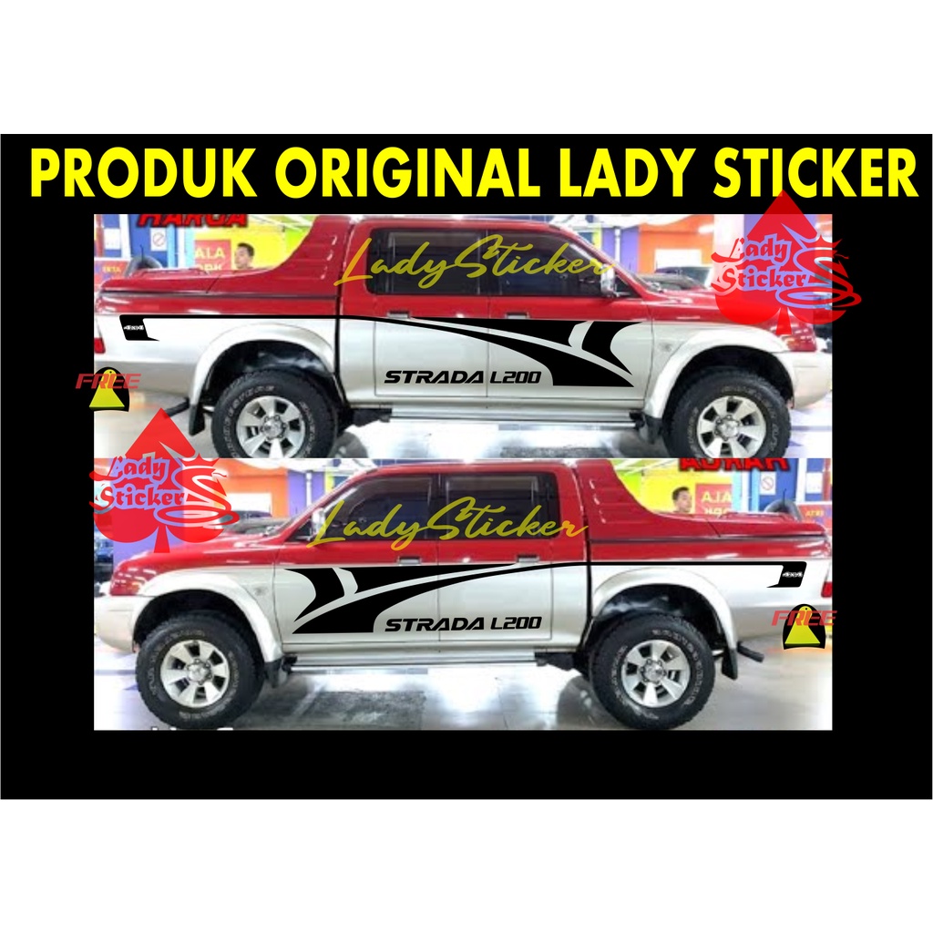 Strada triton l200 car sticker cutting sticker for mitsubishi strada ...