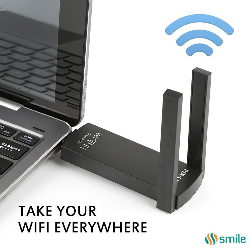 Wireless USB Wifi Repeater Dual Range Extender 300Mbps Wireless Wi-Fi ...