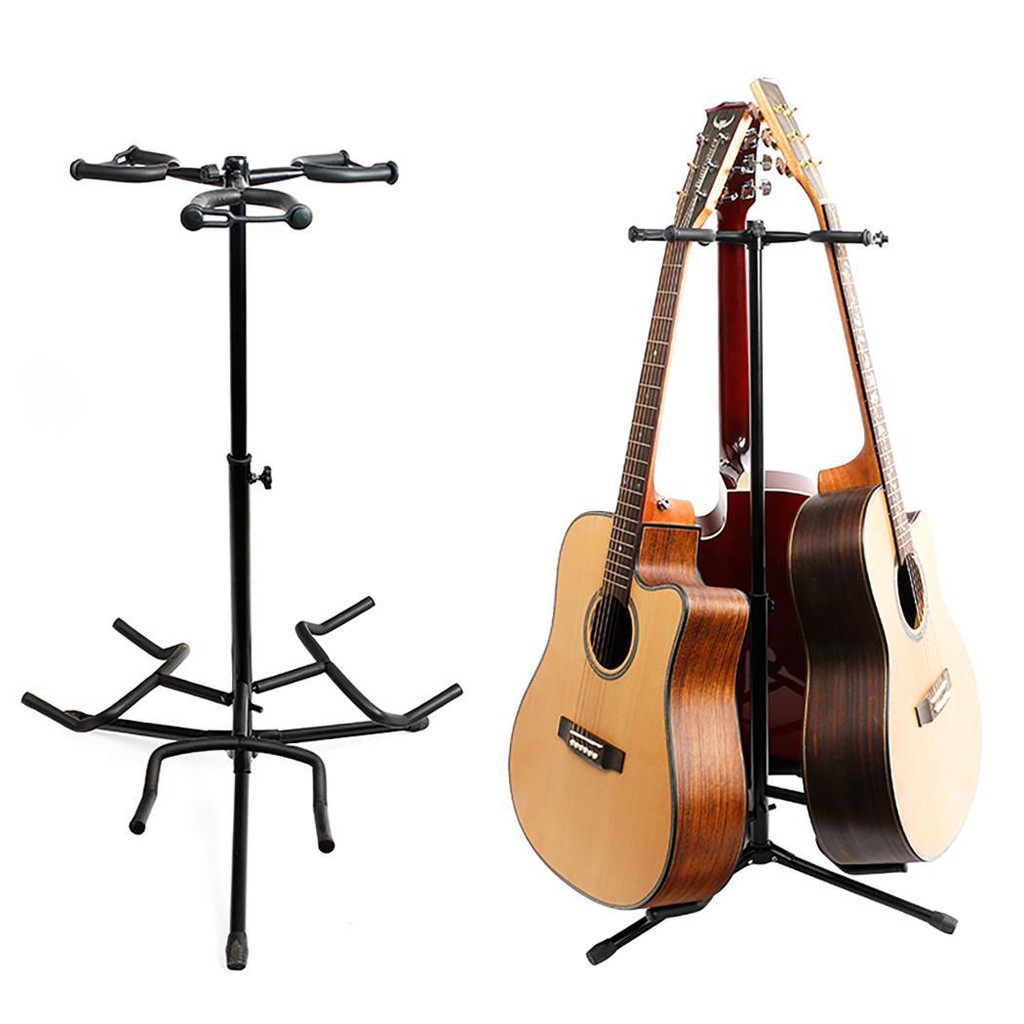 Mavies Back To Back To Back 3-Guitar Set Up Portable Heavy Duty Tubular ...