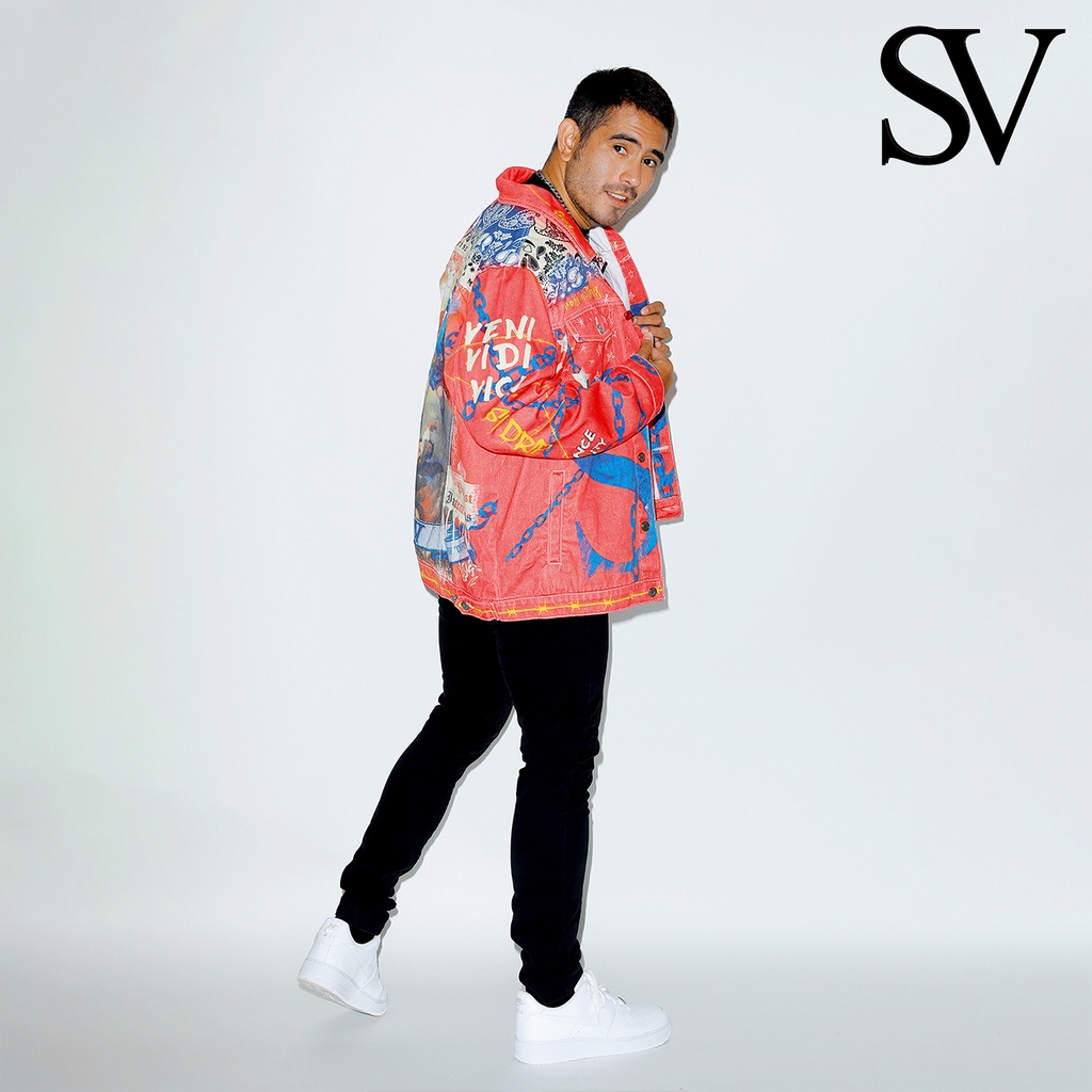 SV Merch “Self Made” Denim Jacket (Red) (For Men/Women) | Shopee ...