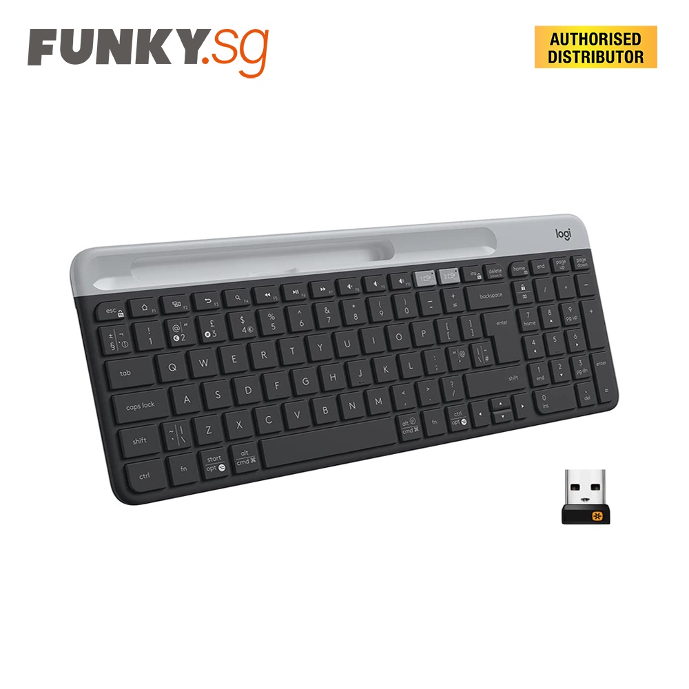 Logitech Keyboard K580 Graphite Wireless Multi-Device Keyboard with 1 ...