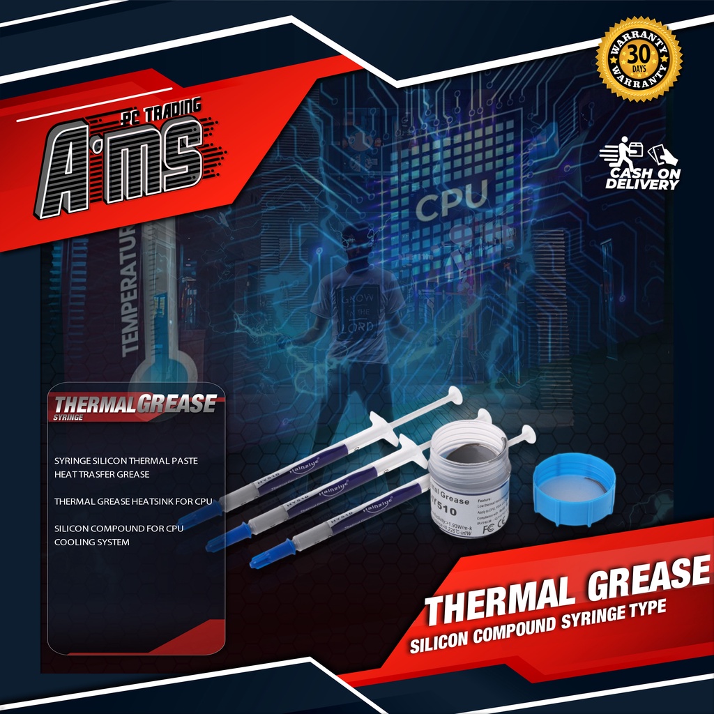 Halnziye HY510 Thermal Grease Syringe - Low Thermal Resistance, high ...