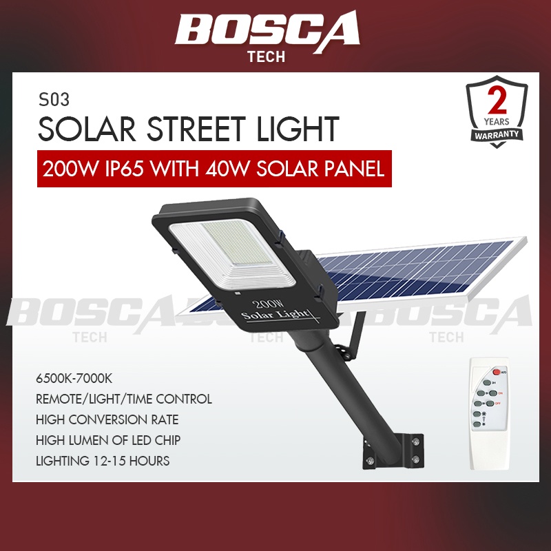 Solar Street Light 200W S03 IP65 2 YEARS WARRANTY IP65 waterproof ...