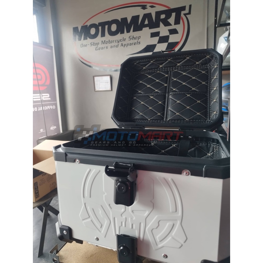 MOTOBOX SKULL ALLOY TOPBOX 45L | Shopee Philippines
