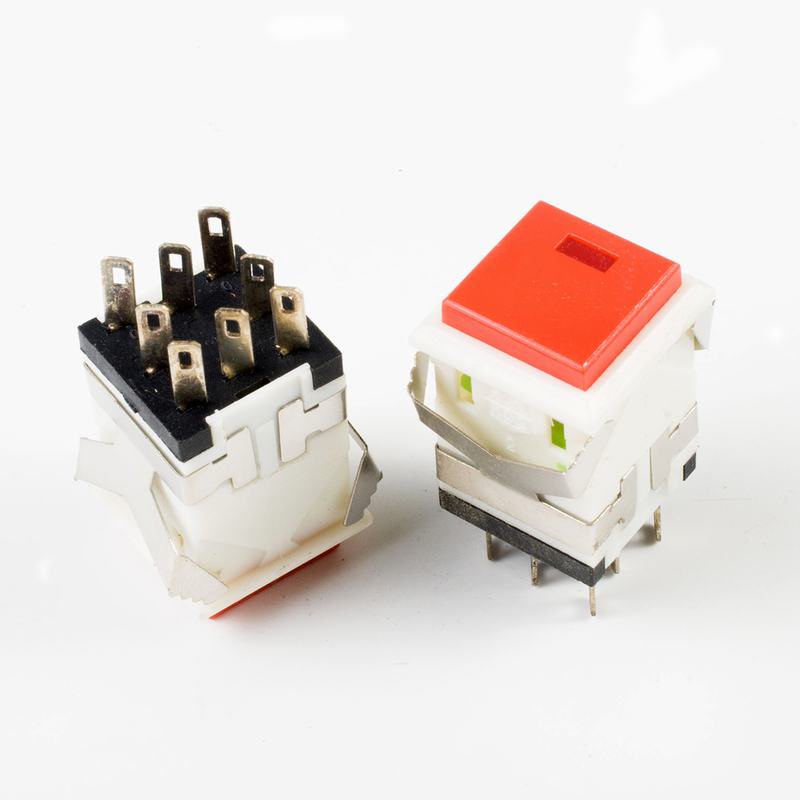 Ready stock* KD2 Push Button DPDT OFF/(ON) Momentary Switch 125V/6A ...