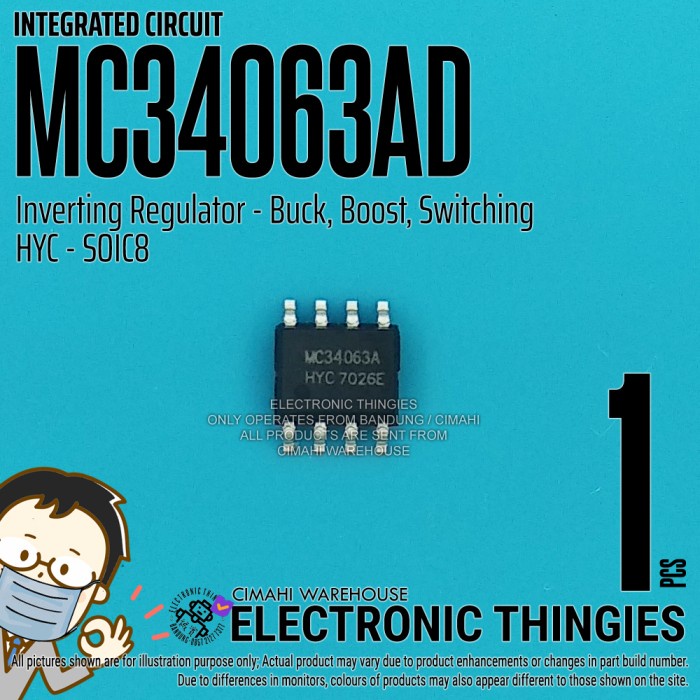 Mc34063Ad SOIC8 HYC MC34063A MC34063 34063 IC BUCK BOOST INVERTER ...