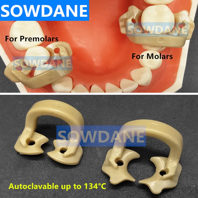 1 piece Dental Rubber Dam Clamp Resin Molar Premolar Clips Autoclavable ...