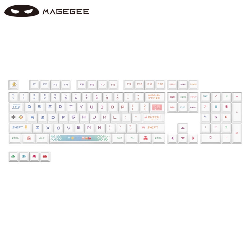 MageGee Keycaps 104 Keys PBT Dye Sublimation Keycaps Suitable for 61 ...
