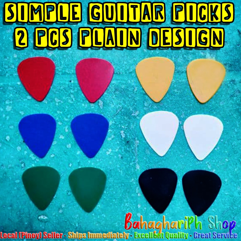 2 Pieces Plain Colored Picks, .51mm Simple Design | Shopee Philippines