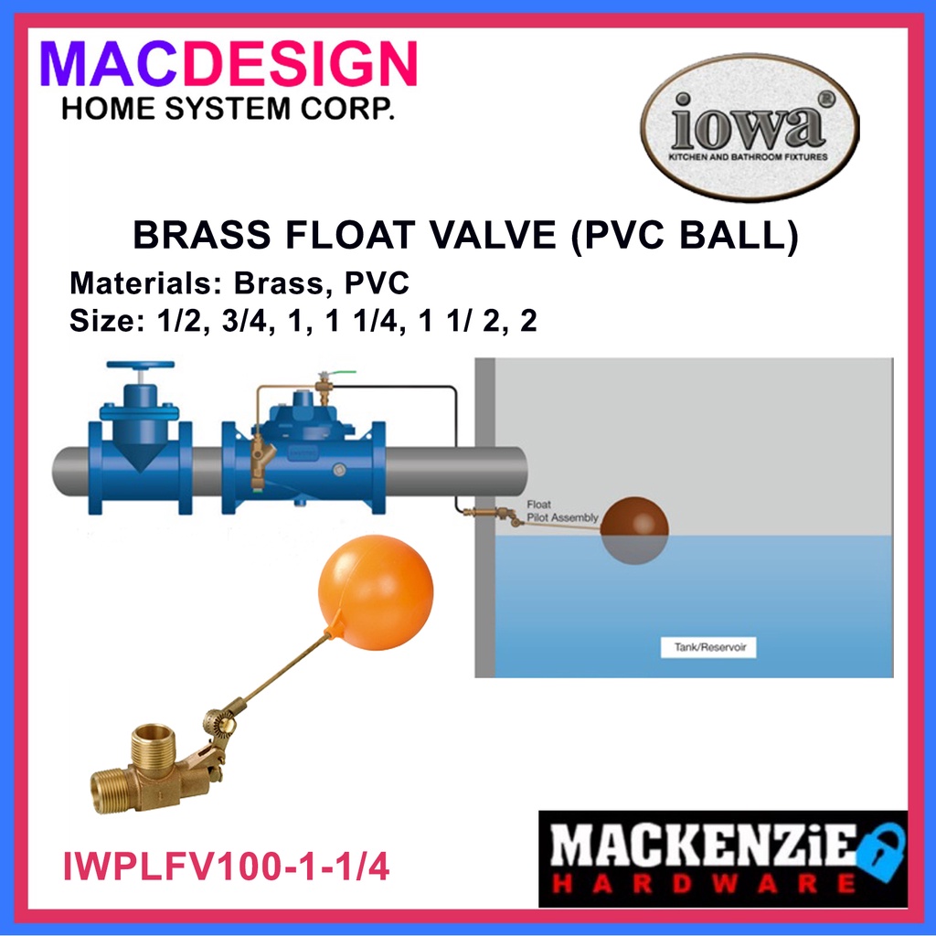 IOWA BRASS FLOAT VALVE PVC BALL 2 INCHES | Shopee Philippines