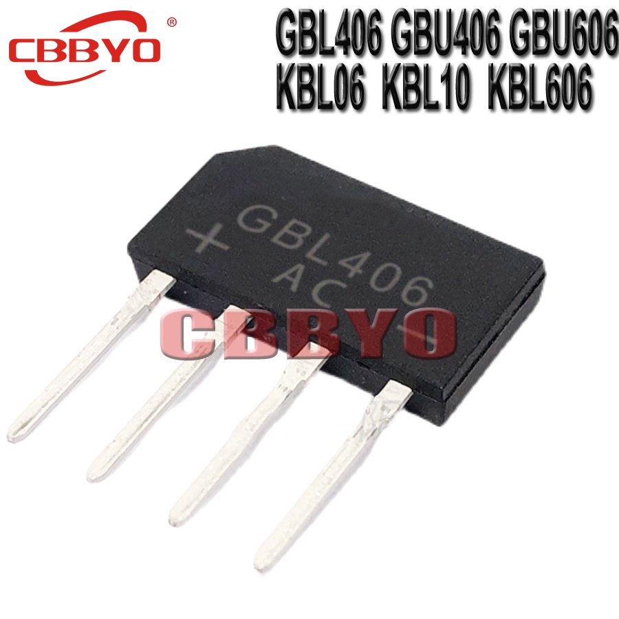 5PCS GBL406 GBU406 GBU606 KBL06 KBL10 KBL606 ZIP Brigde Rectifier Brand ...
