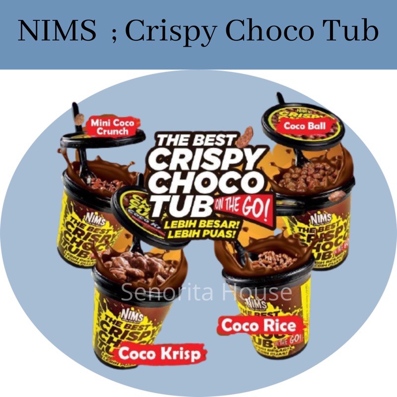 CRISPY CHOCO TUB CHOCO RICE/CHOCO KRUNCH/CHOCO BALL BY NIMS | Shopee ...