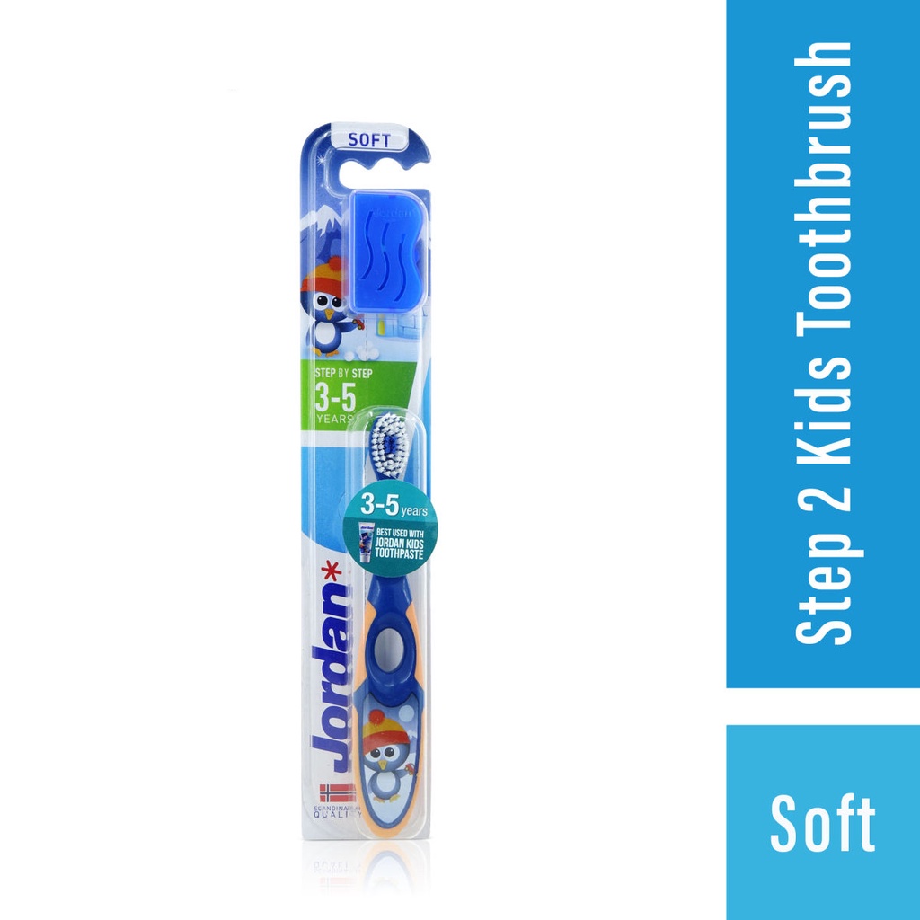 JORDAN Step 2 Kids Toothbrush with cap (for 3-5 yo) | Shopee Philippines