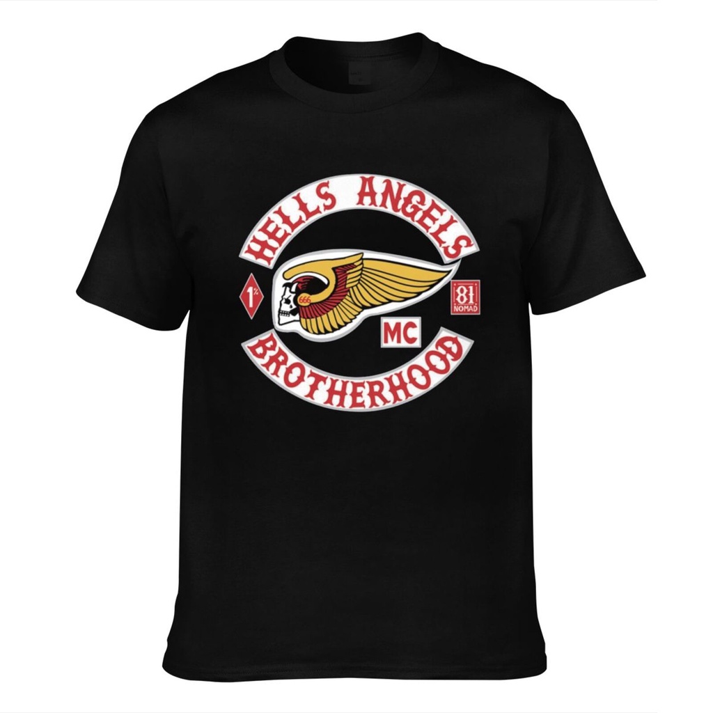 High Quality Cotton Tee Personality Hells-Angels Brotherhood Support 81 Biker Motorcycle Men'S ...