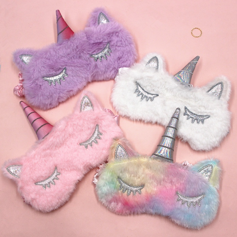 Plush Cartoon Kids Sleeping Eye Mask Sleep Mask Anime 3D Eye Cover Eye ...