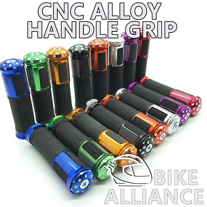 CNC ALLOY HANDLE GRIP MONSTER STYLE HAND GRIP MOTORCYCLE UNIVERSAL ...