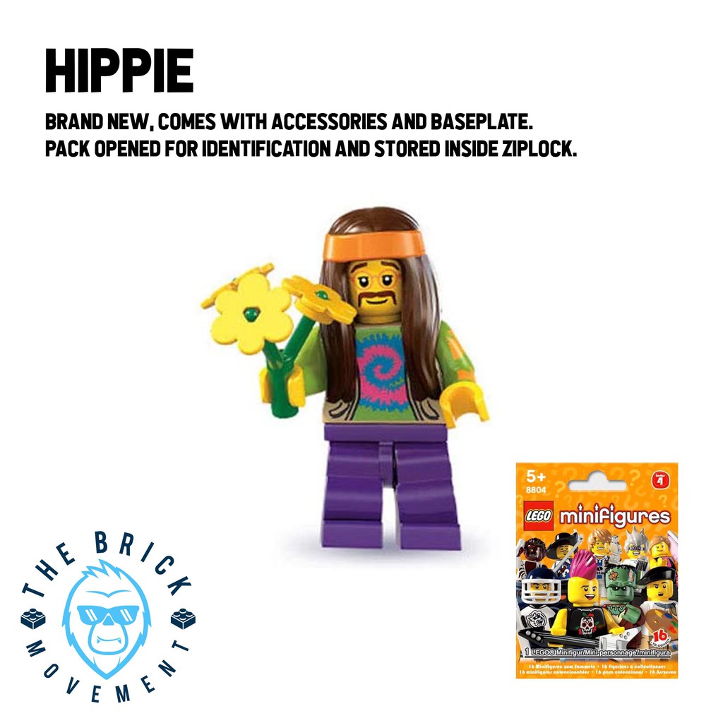 LEGO® Collectible Minifigure Series 7: Hippie Minifigure | Shopee ...