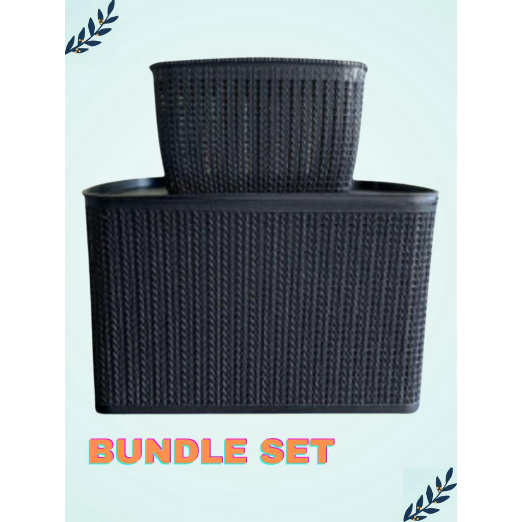 Edepot 2 Rattan Storage Box Bundle | Shopee Philippines