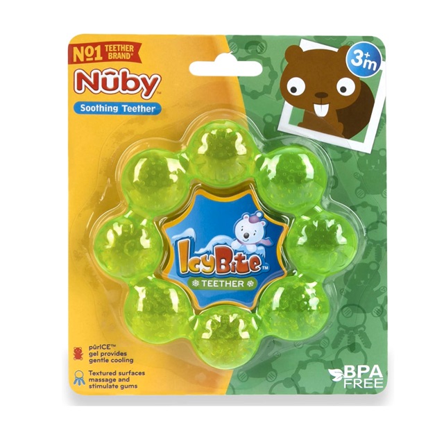 Authentic** Nuby IcyBite Soother Ring Teether, Colors May Vary | Shopee Philippines