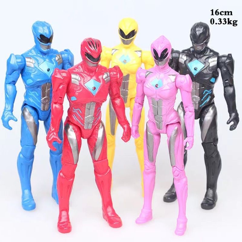 Power rangers movie 5in1 set kids toys cake topper decor action figure ...