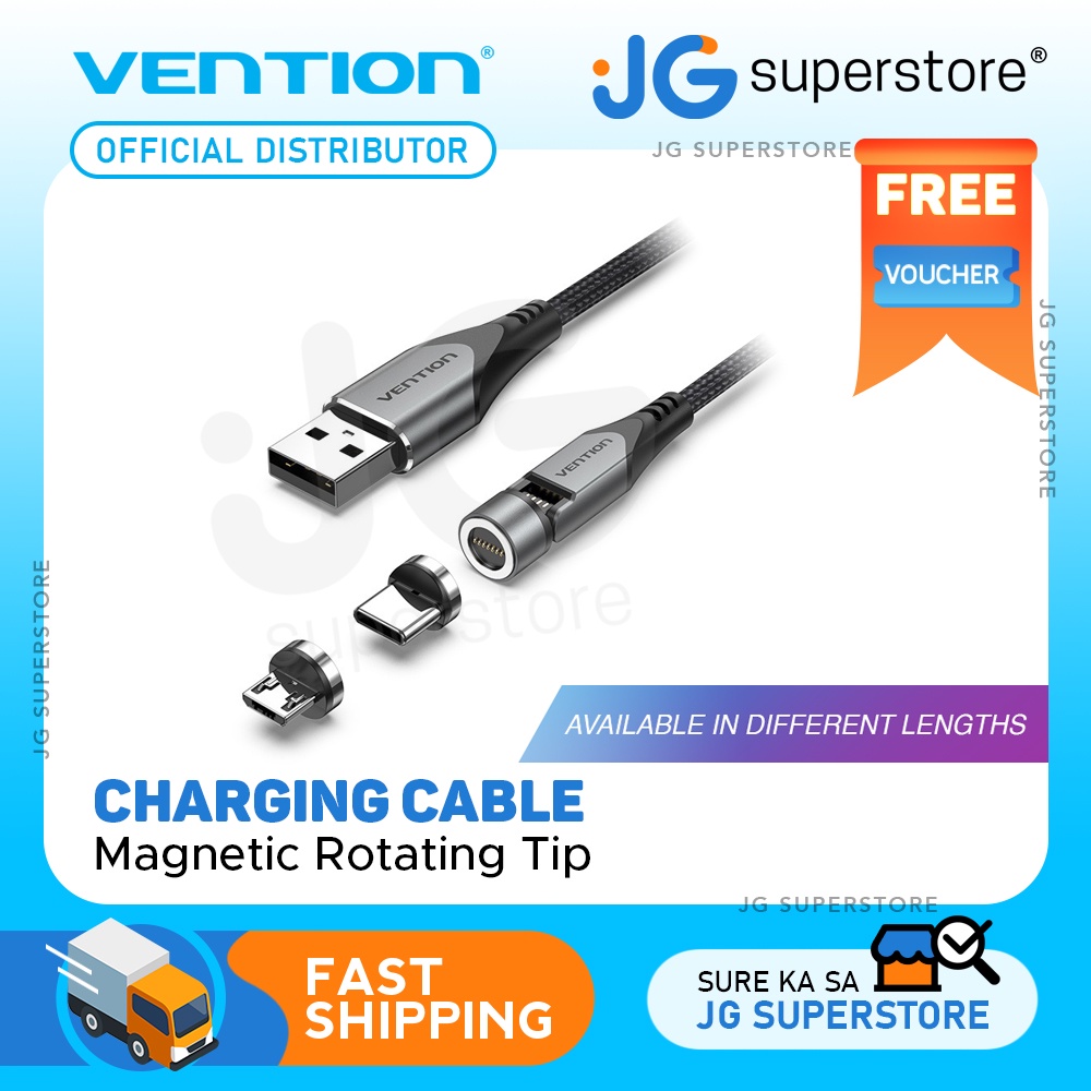 Vention Magnetic Tip USB 2.0 to Type C and Micro USB Fast Charging ...