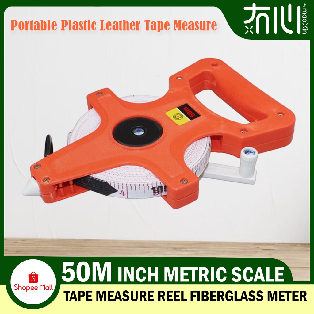 Tape Measure Reel Fiberglass Meter 50m,100m Inch Metric Scale For ...