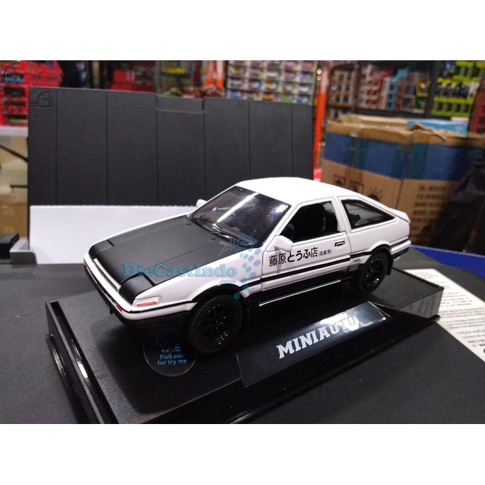 HITAM Miniauto Toyota Trueno AE86, 1:28 Scale - Black Hood | Shopee ...