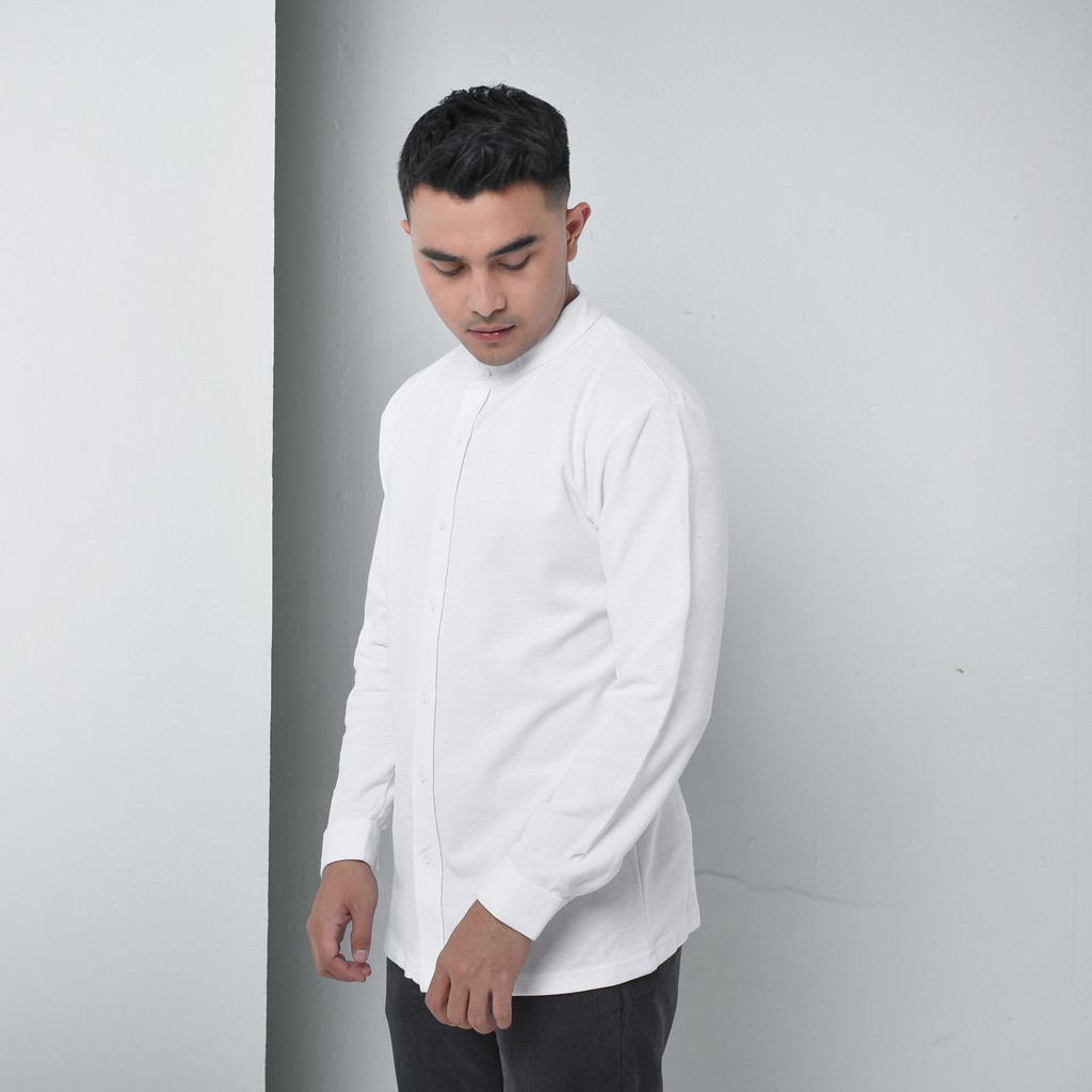 Rikho Chiangi White Long Sleeve Shirt | Shopee Philippines
